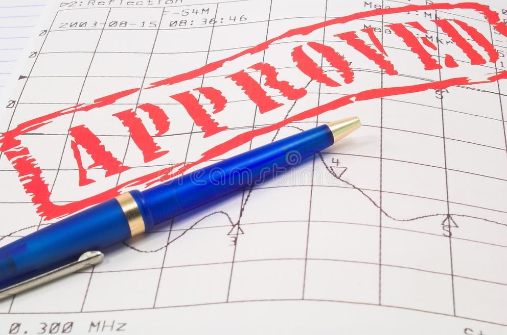 Pen in approved doc stock image. Image of decision, mark - 1321297