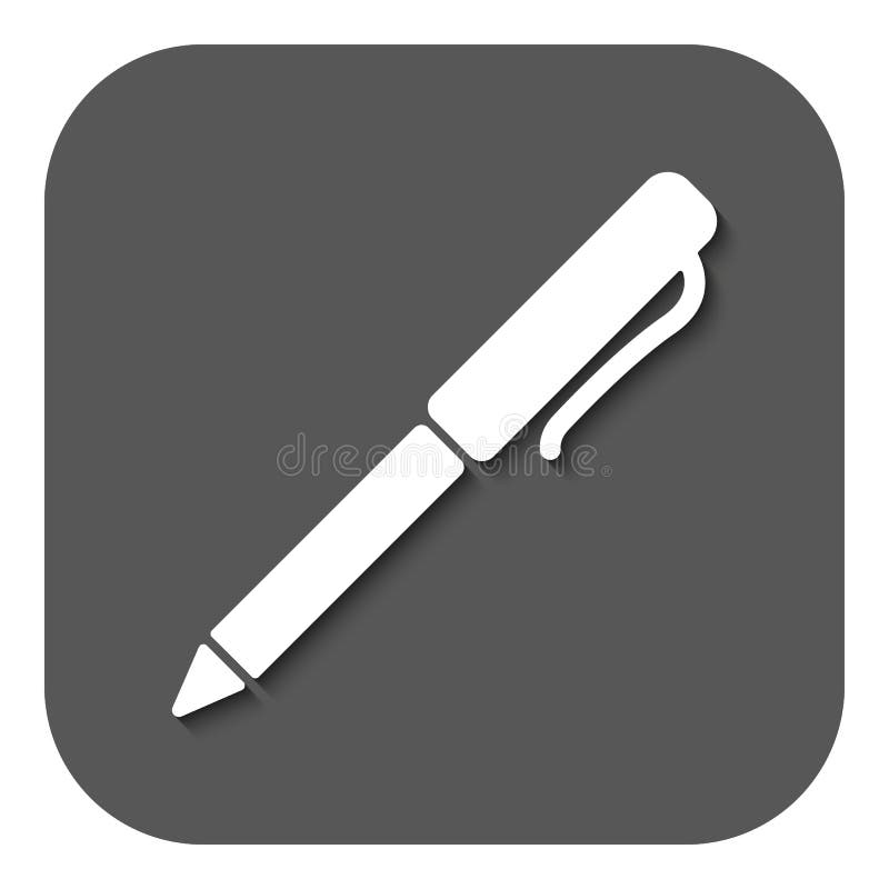 The Ballpoint Pen Icon. Pen Symbol. Flat Stock Vector - Illustration of ...