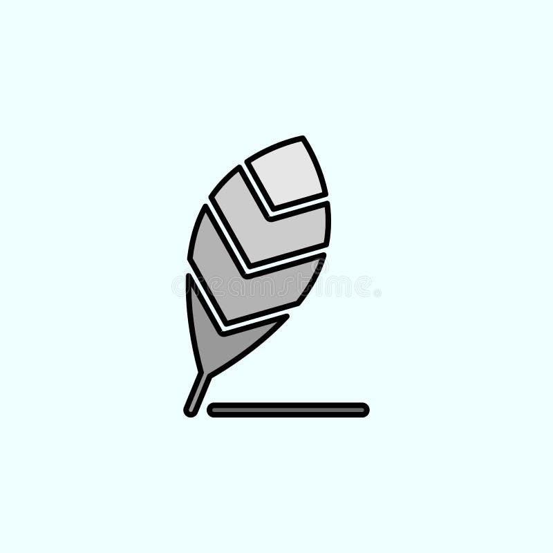 Bird Feather Icon - Vector. Simple Element Illustration from UI Concept ...