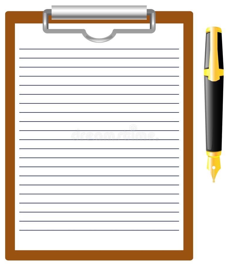 Pen and blank. stock vector. Illustration of note, notebook - 11110879
