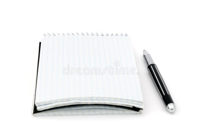 Pen and blank notepad stock photo. Image of paper, object - 9728792