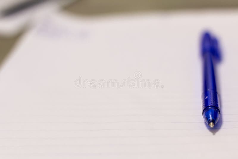 Pen and paper stock photo. Image of writer, studying - 131623038