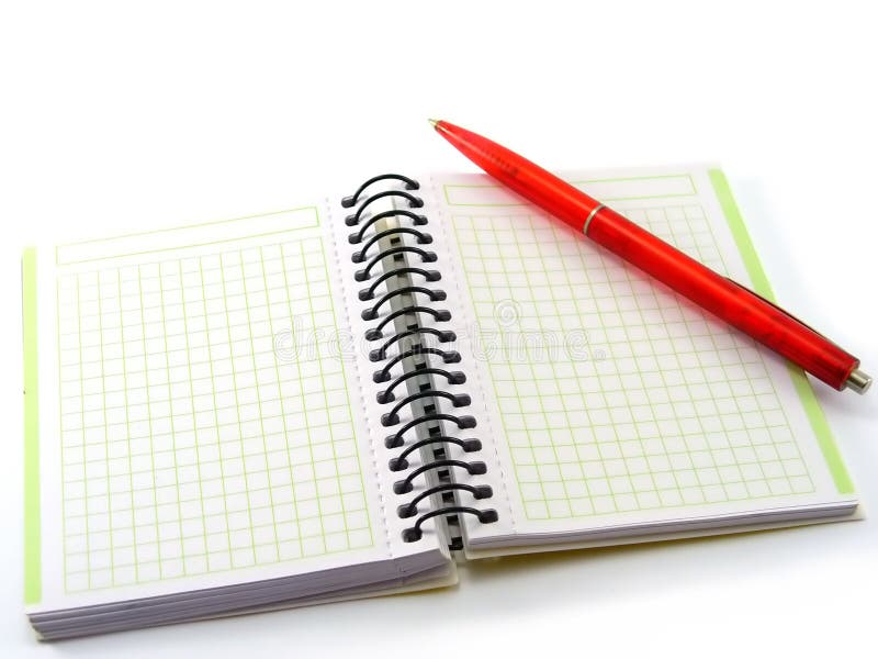 Pen and a book stock image. Image of high, office, notebook - 952779