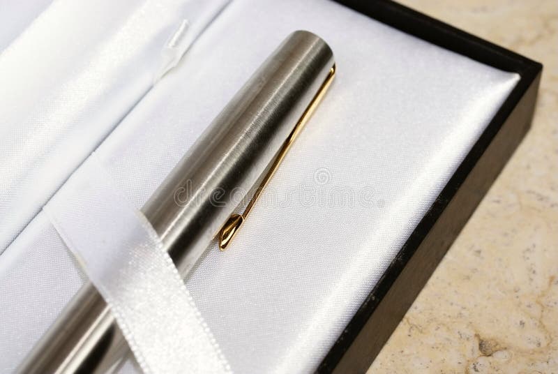 Pen in box stock photo. Image of case, gift, writing - 14908472