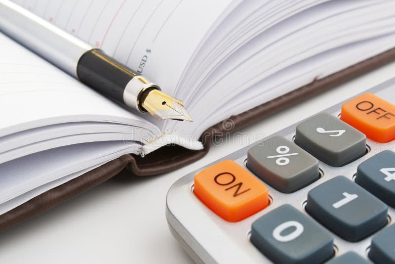 Pen Business Notebook. the Handle is in a Notebook Stock Photo - Image ...