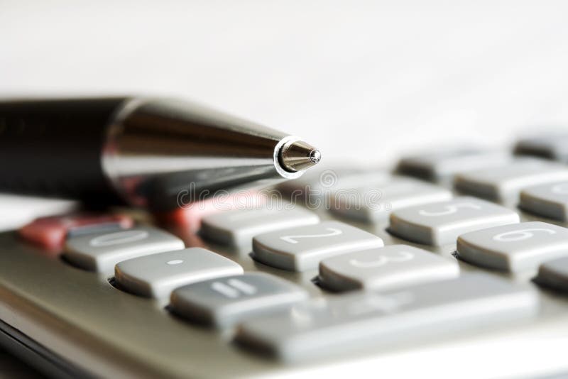 Pen and calculator stock image. Image of data, account - 8891935