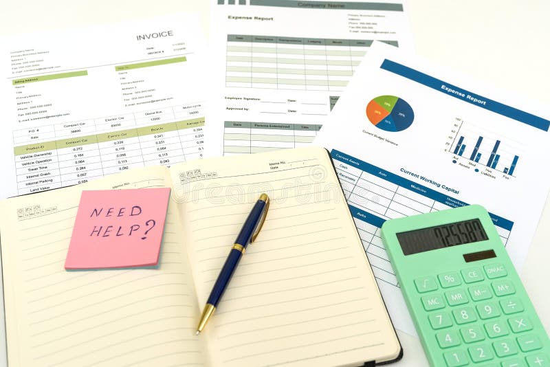 Pen and Calculator on Financial Paper Chart on Desk Stock Photo - Image ...