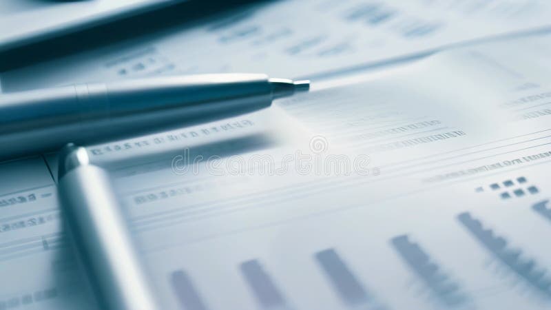 A Pen and a Calculator Placed on a Sheet of Paper Showing a Balance ...