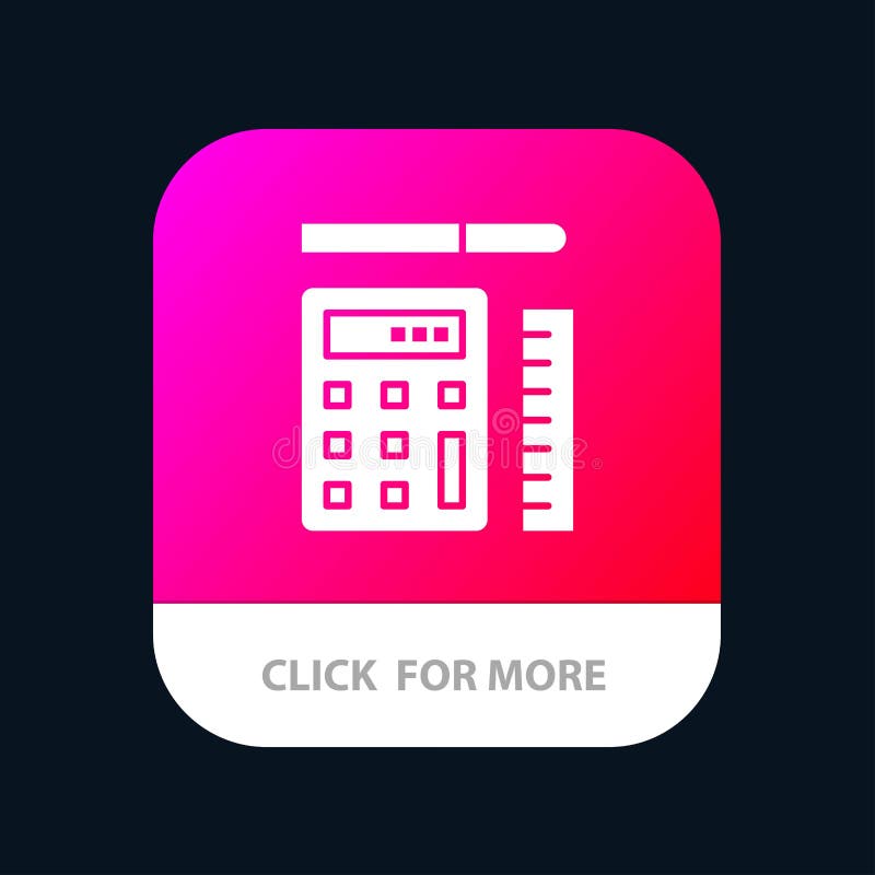 Pen, Calculator, Scale, Education Mobile App Icon Design Stock Vector ...