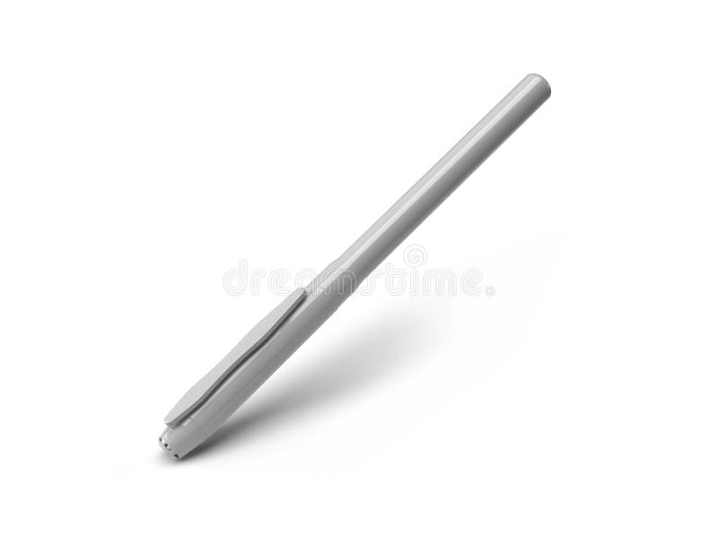 Pen with Cap 3D Illustration Mockup Scene Stock Illustration ...