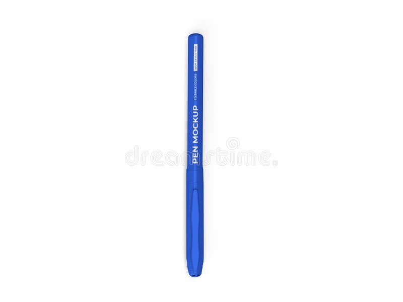 Pen with Cap 3D Illustration Mockup Scene Stock Illustration ...