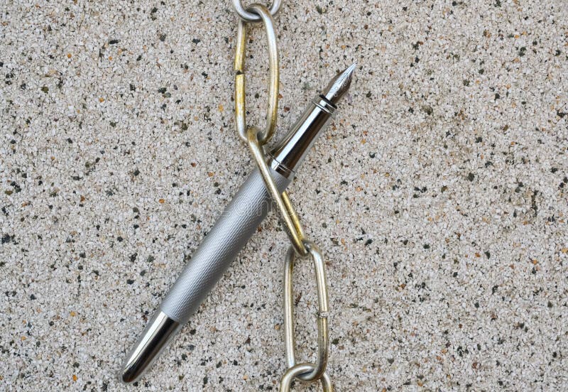 Pen and chain stock image. Image of human, writer, journalism - 58744715