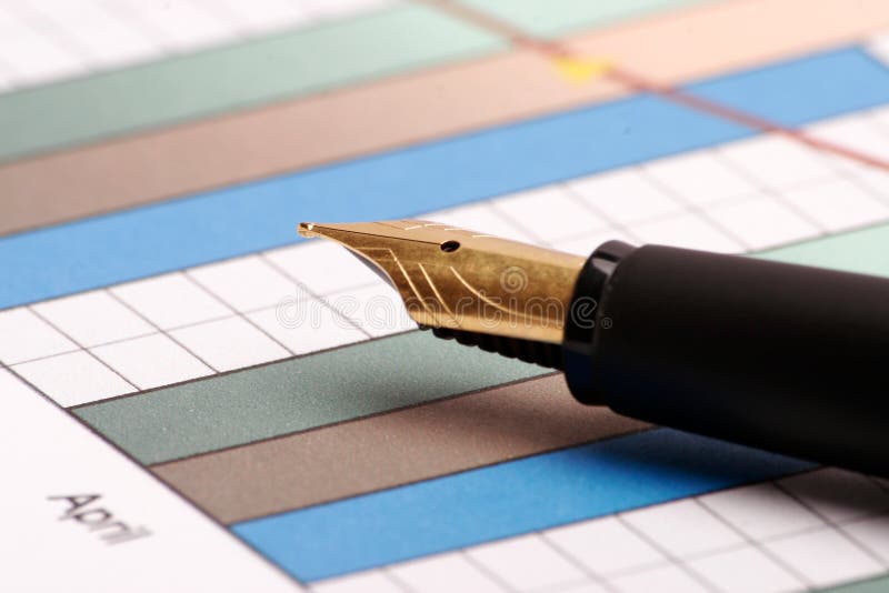 Pen and chart stock photo. Image of business, finance - 44014070
