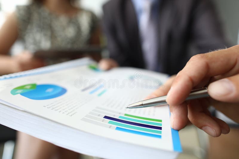 Pen Chart Business Group. Problem Chart Collection Stock Photo - Image ...