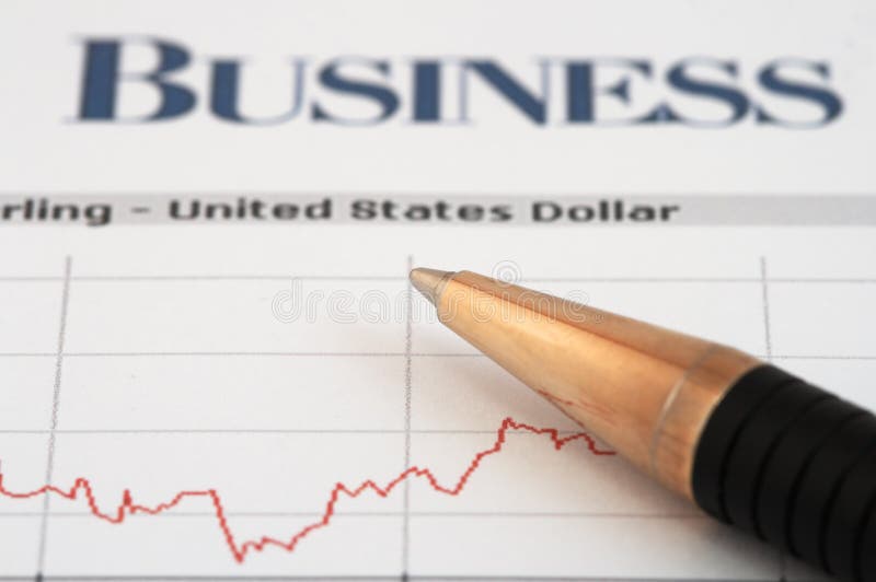 Pen on chart stock image. Image of profit, increase - 147030331