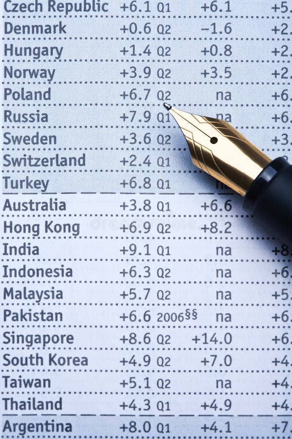 Pen and charts stock photo. Image of market, business - 13093778