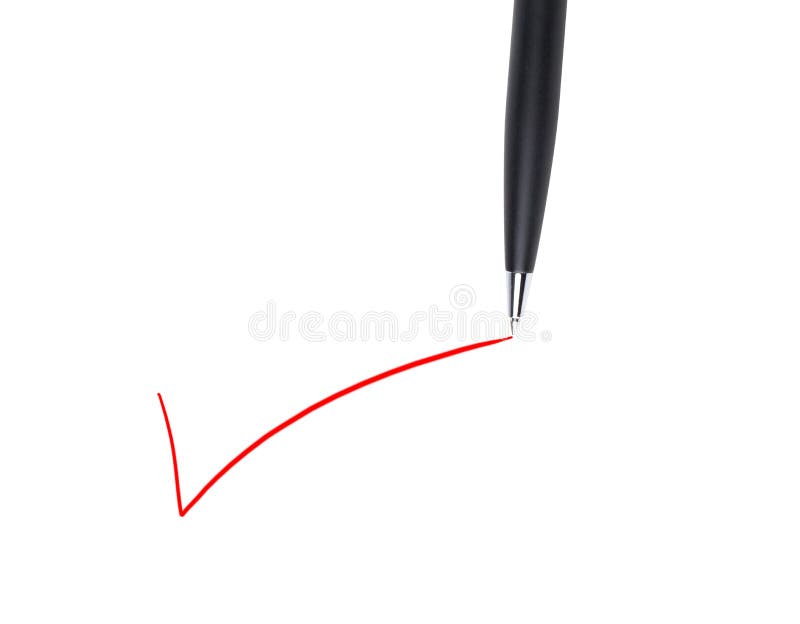 Pen check mark stock image. Image of document, form, application - 48304829