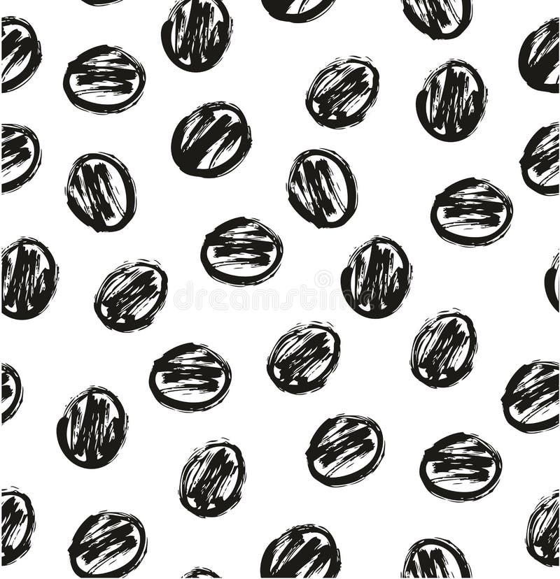 Pen Circle Fill Seamless Pattern & Background Freehand Set 04 Stock ...
