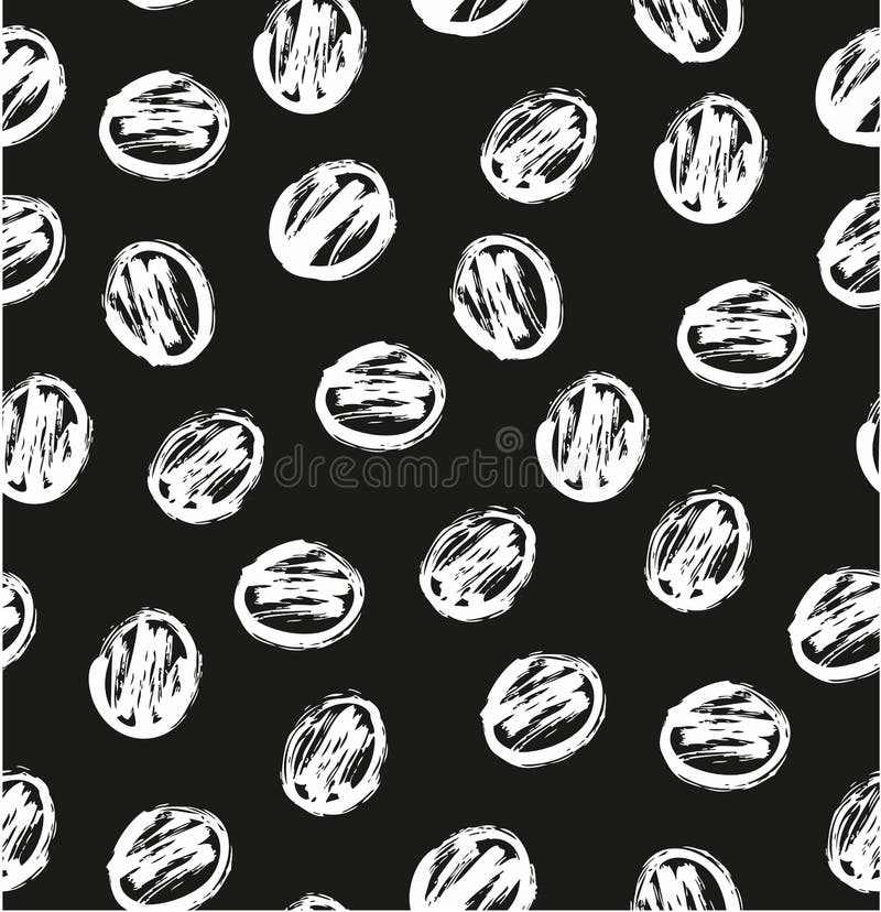 Pen Circle Fill Seamless Pattern & Background Freehand Set 03 Stock ...