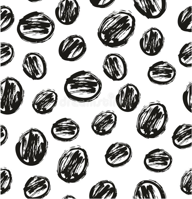 Pen Circle Fill Seamless Pattern & Background Freehand Set 02 Stock ...