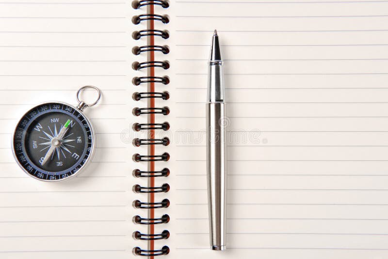 The pen,compass stock photo. Image of open, note, paper - 44878626