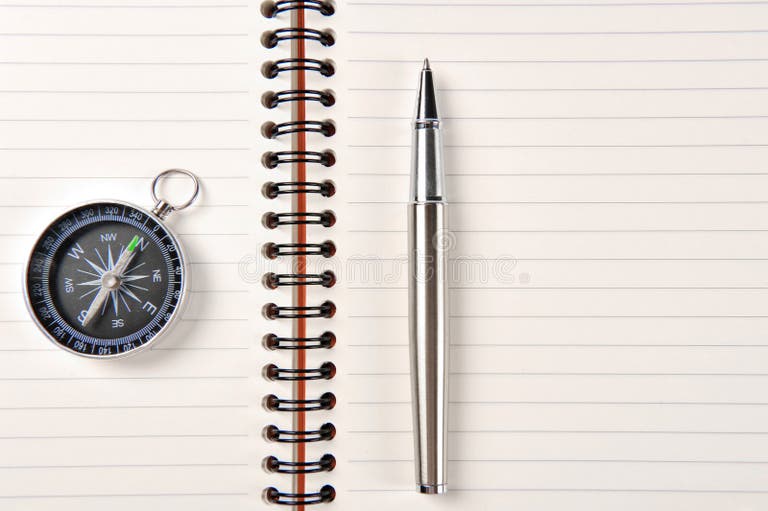 The pen,compass stock photo. Image of open, note, paper - 44878626
