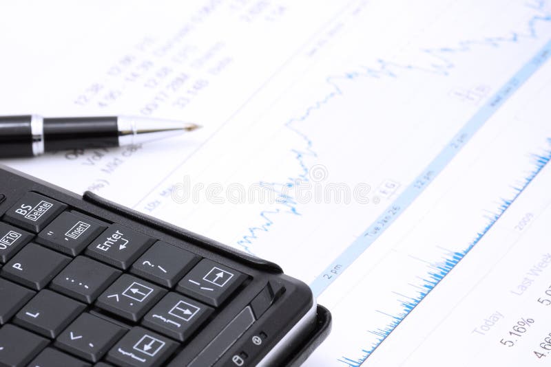 Pen computer and chart stock photo. Image of data, diagram - 12818550
