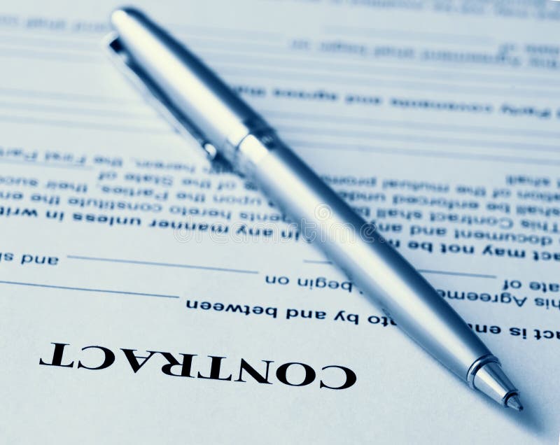 Pen on contract papers stock photo. Image of selective - 43533914