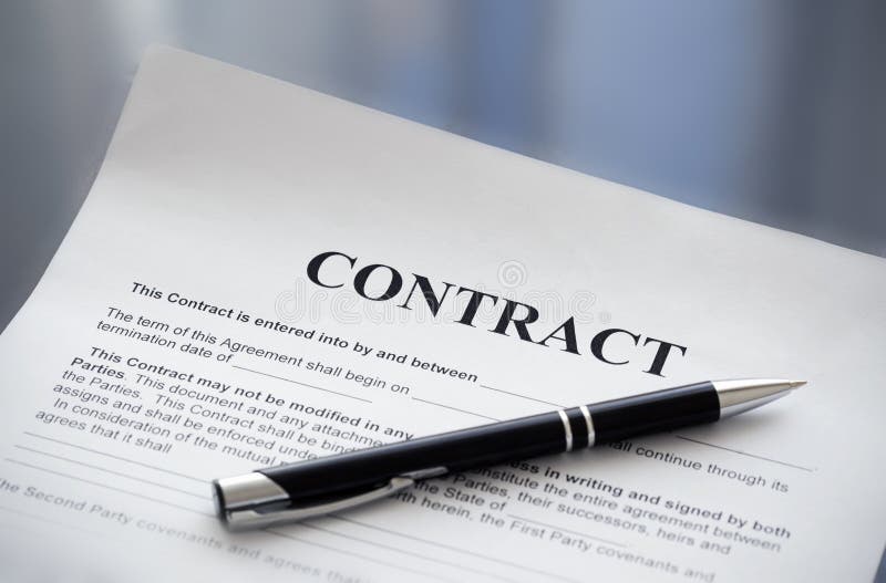 Definition of Contract stock image. Image of documents - 9567971