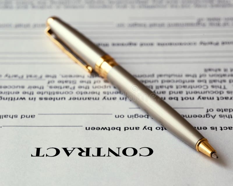 Pen on contract papers stock photo. Image of silver, signing - 43534208