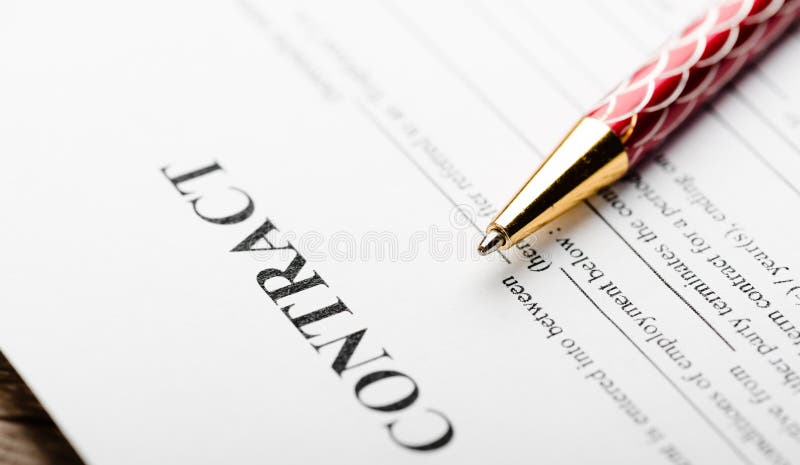 Pen on contract papers stock image. Image of financial - 45859099