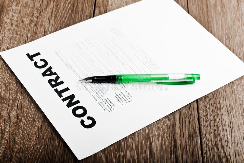 Pen and contract papers stock image. Image of writing - 51867405