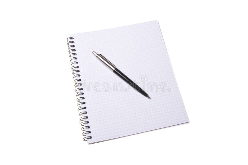 Pen on copybook stock image. Image of organizer, bind - 11824893