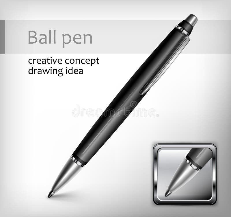Pen, creative concept stock vector. Illustration of black - 29260107