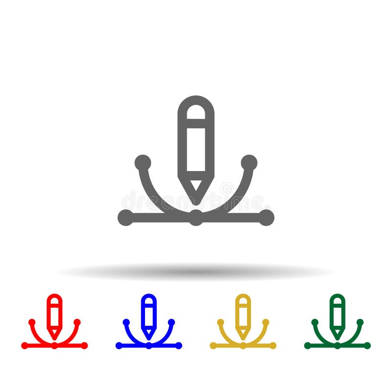 Pen Creative Create Multi Color Style Icon. Simple Thin Line, Outline ...