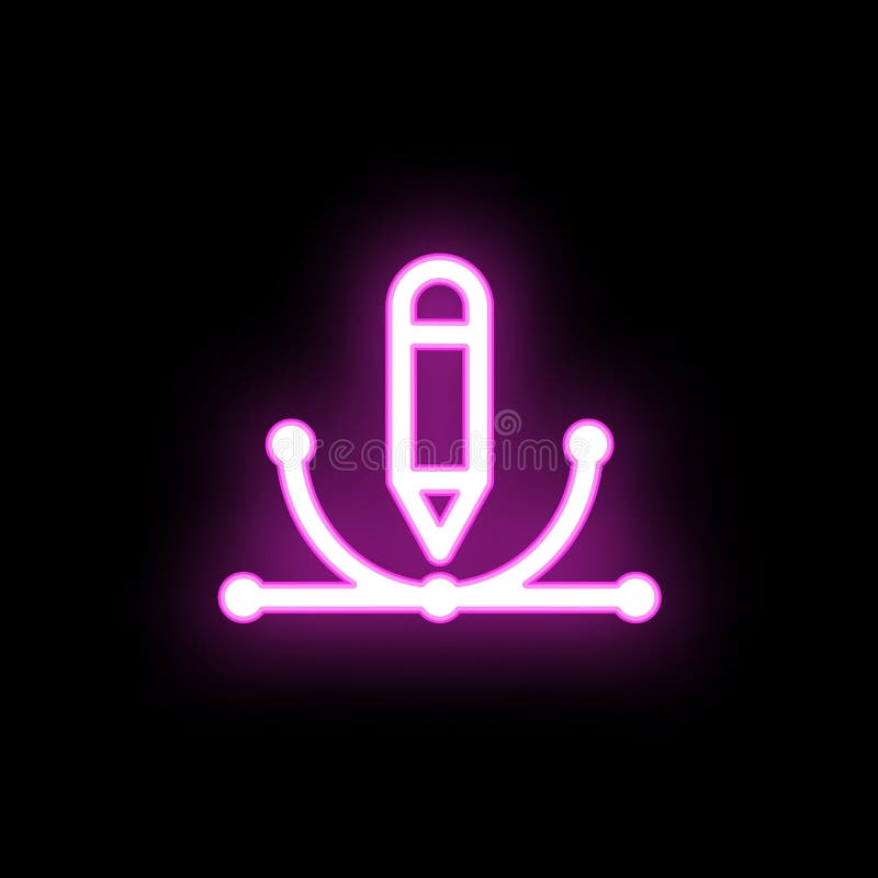 Pen Creative Create Neon Icon. Simple Thin Line, Outline of Mix Icons ...
