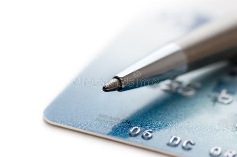 Pen and credit card stock photo. Image of card, shopping - 3289460