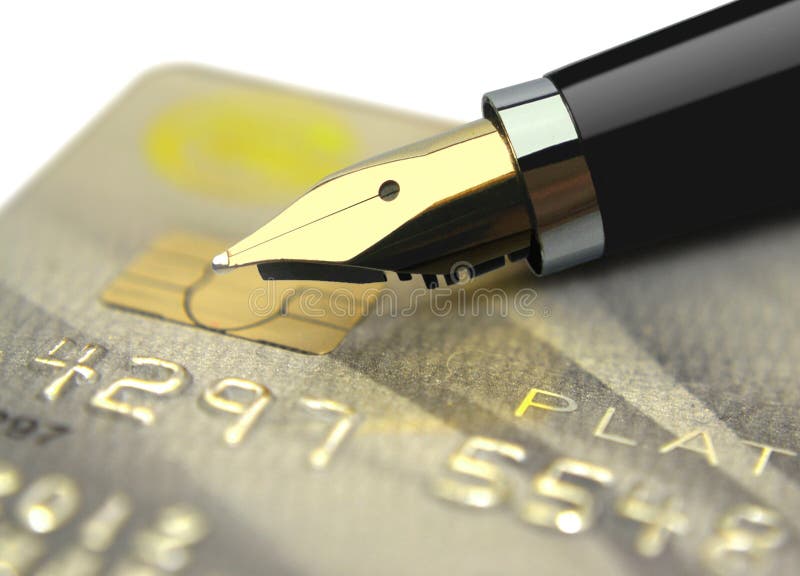 Pen and credit cards stock photo. Image of identity, credit - 30334696