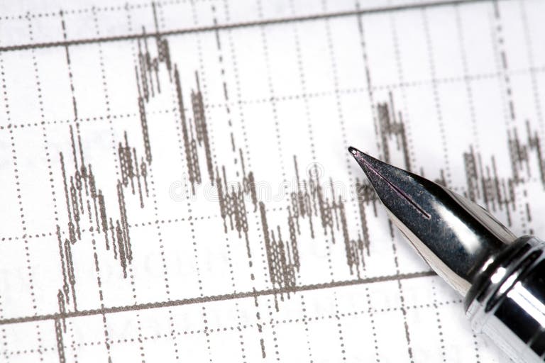 Pen and diagram stock photo. Image of financial, pencil - 7055146