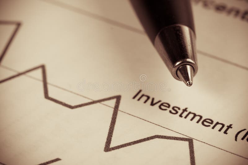 Pen and diagramm stock image. Image of economic, investor - 5776665