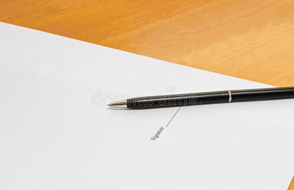 Pen and Document To Be Signed Stock Photo - Image of paper, office ...