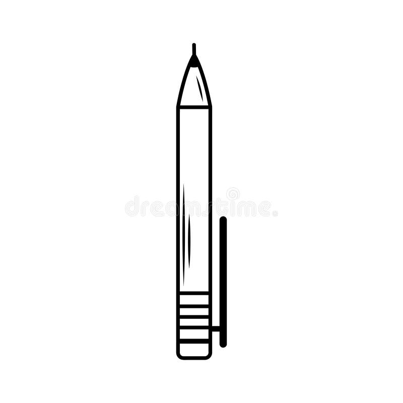 Pen Doodle Icon. Line Art Education or School Symbol Stock Vector ...