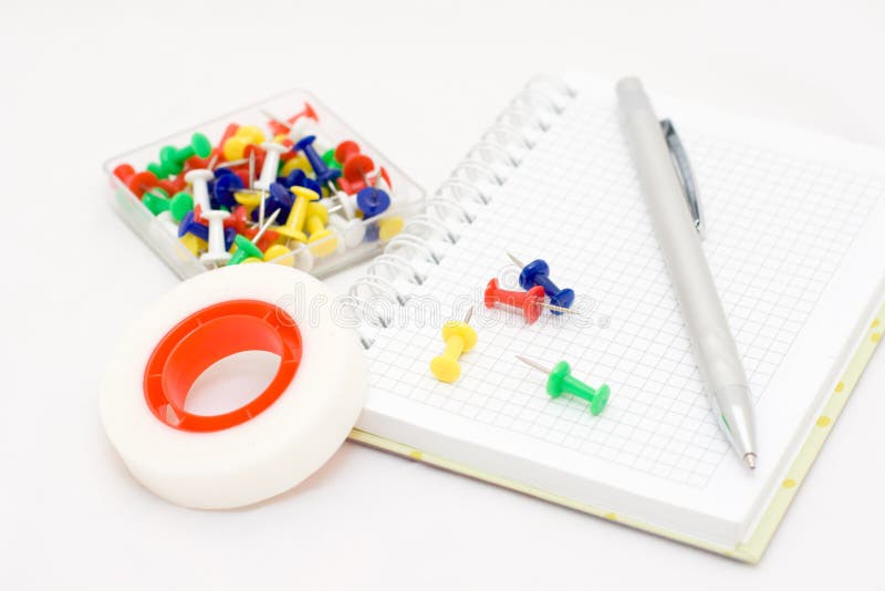 Pen And Drawing Pins Picture. Image: 16254002