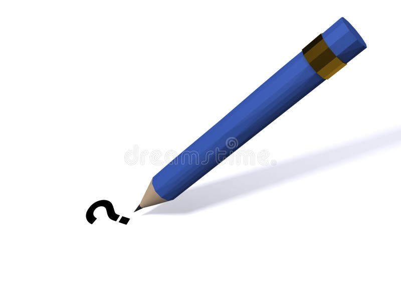 Pen drawing question mark stock illustration. Illustration of generated ...