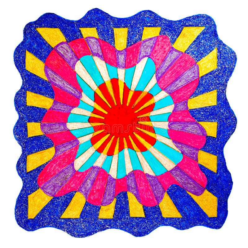 Colorful Hand Painted Triangle Stock Illustration - Illustration of ...