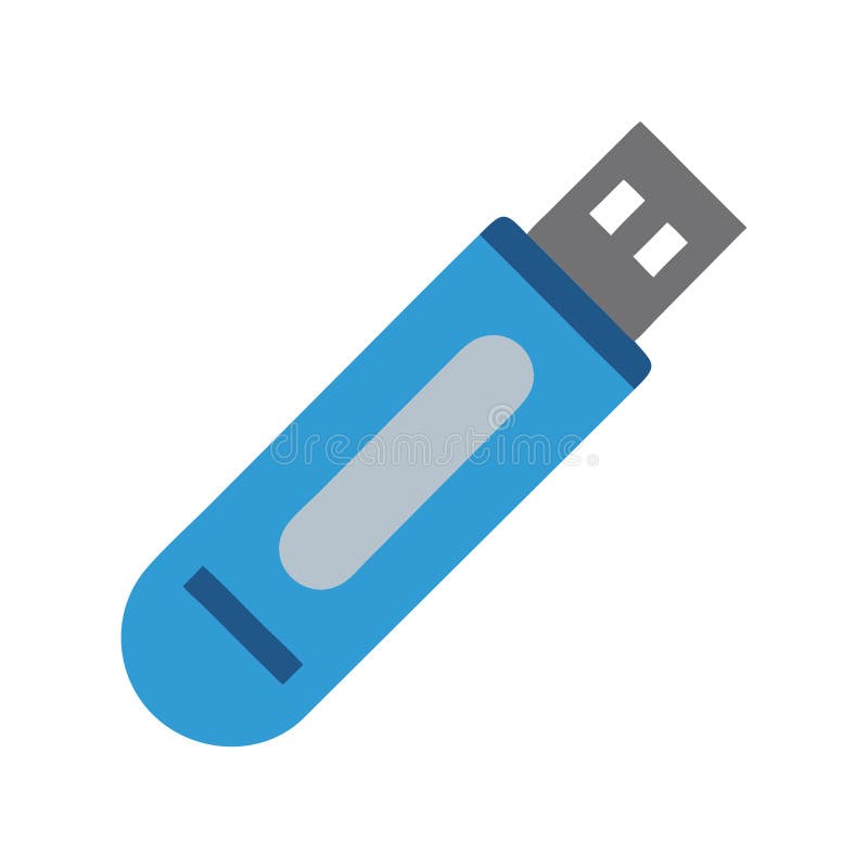 Pen Drive Icon for Data Storage Stock Vector - Illustration of ...