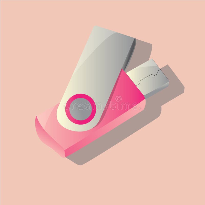 Pen Drive. Vector Illustration Decorative Background Design Stock ...