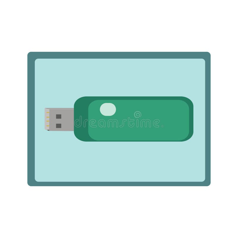Pen Drive. Vector Illustration Decorative Design Stock Vector ...