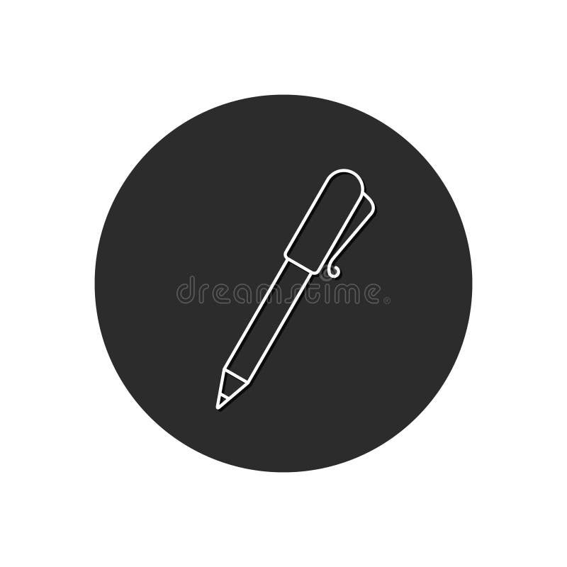 Pen Edit Circle Icon. Vector Isolated Round Button Illustration Stock ...