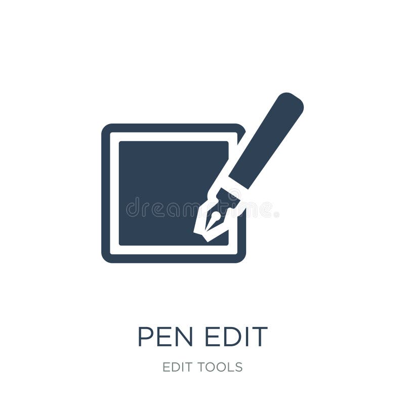 Pen Edit Icon in Trendy Design Style. Pen Edit Icon Isolated on White ...